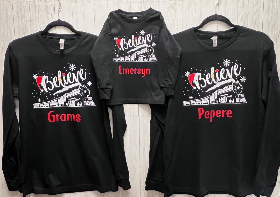 Believe Polar Express - Unisex Long Sleeve Shirts, Family Shirts ...