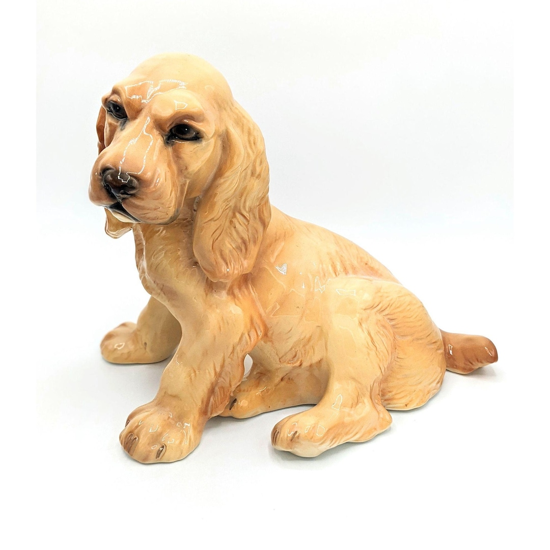 RONZAN Mid Century Italian Porcelain Dog Large 13 Golden Spaniel Puppy ...