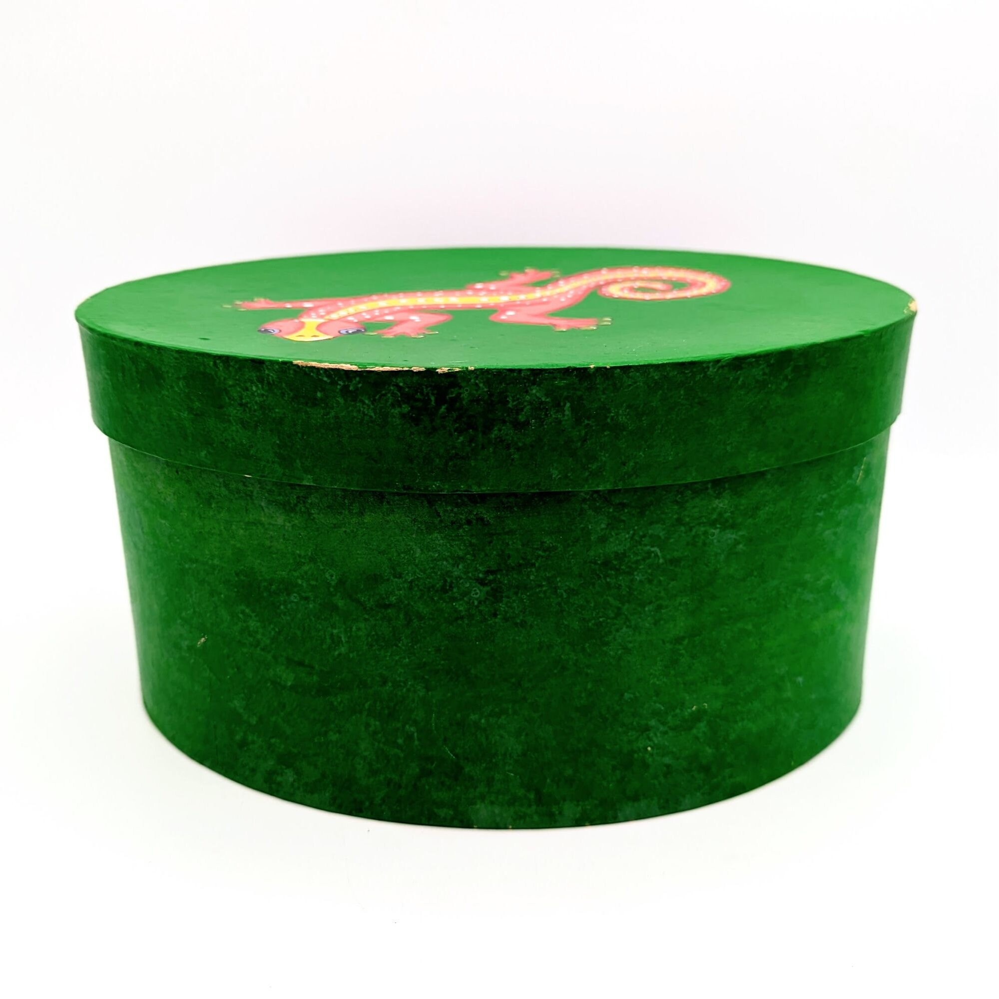 Hand Painted Fire Salamander Amphibian Shaker Box Keepsake Gift Box Art ...