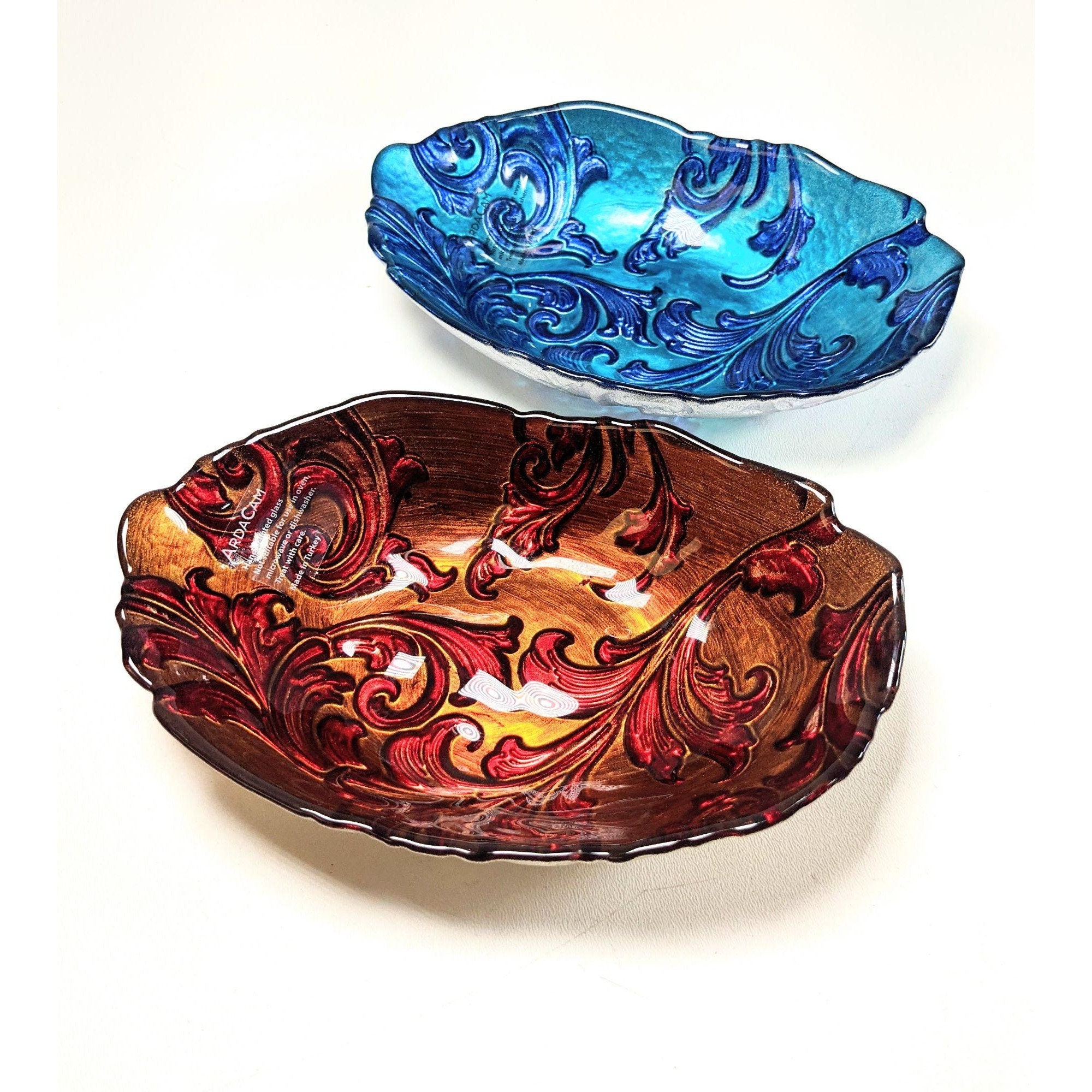 The Art of Tabletop by ARDACAM Fire and Ice Hand Painted Glass Bowls ... The Art of Tabletop by ARDACAM Fire and Ice Hand Painted Glass Bowls ...