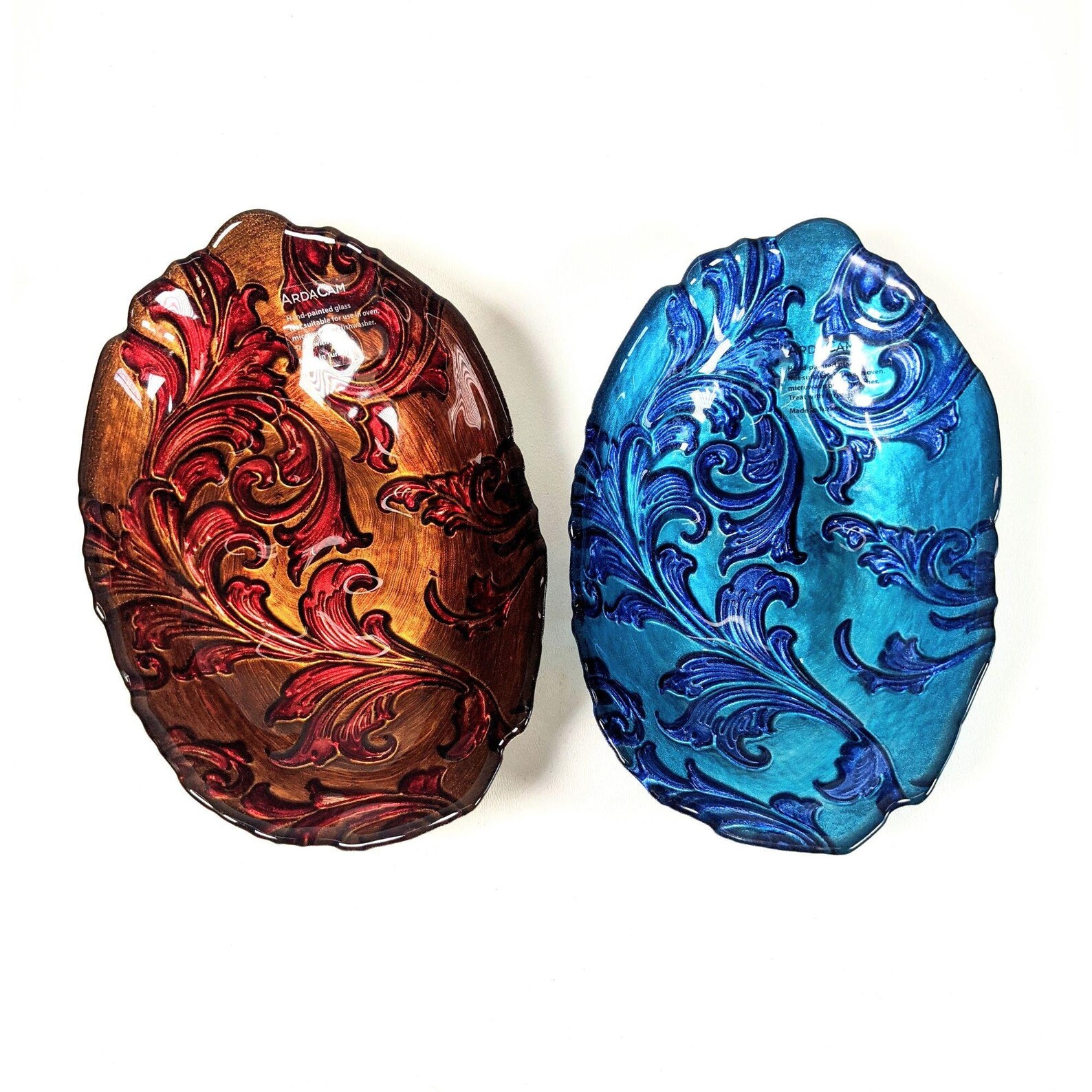 The Art of Tabletop by ARDACAM Fire and Ice Hand Painted Glass Bowls ... The Art of Tabletop by ARDACAM Fire and Ice Hand Painted Glass Bowls ...