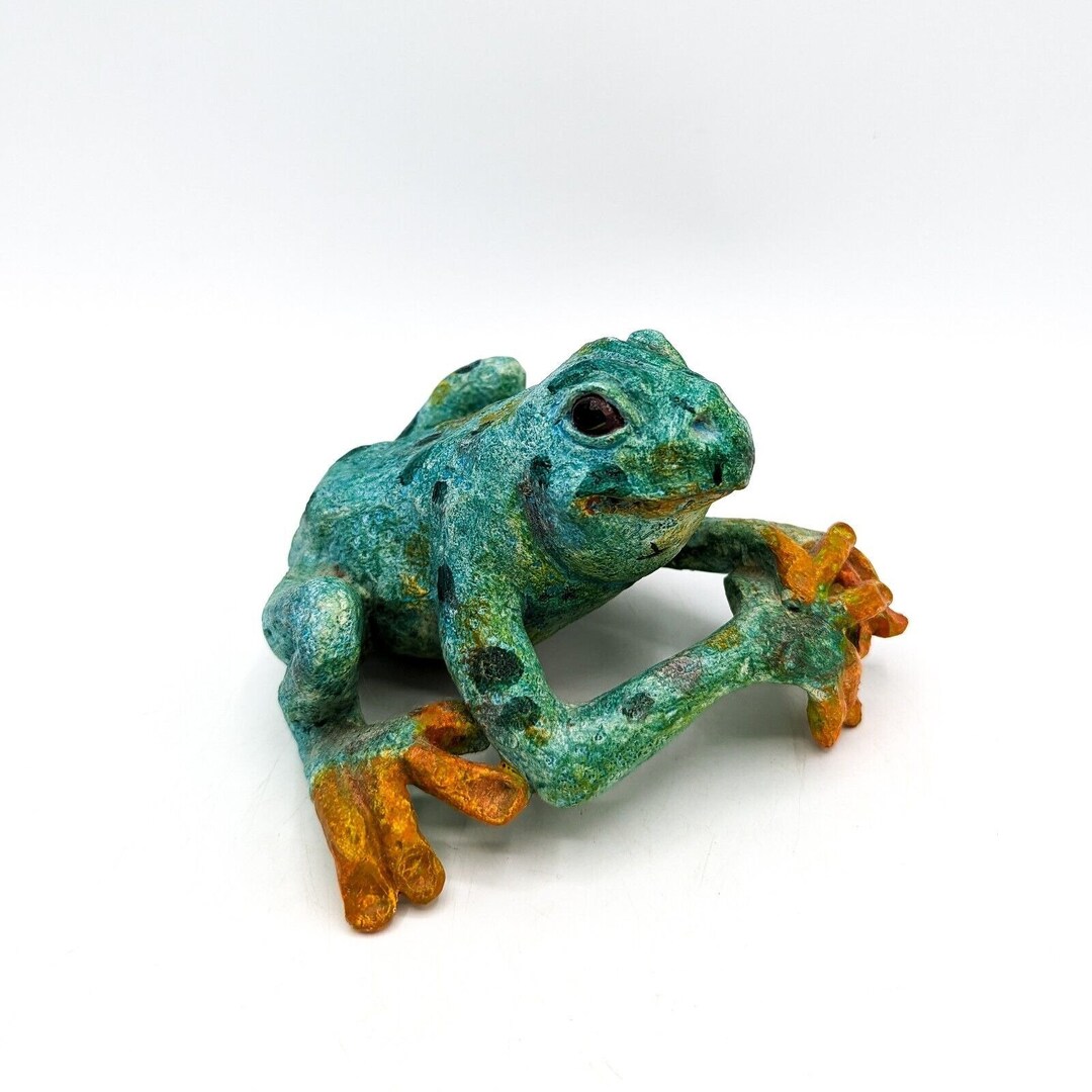 RARE 1990s American Eagle FROG Figurine Store Display Folk Art Auburn ...