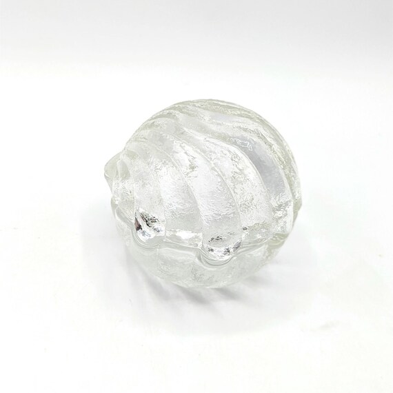 Vintage Recycled Glass Clam Shell Trinket Box Sphere … - Gem