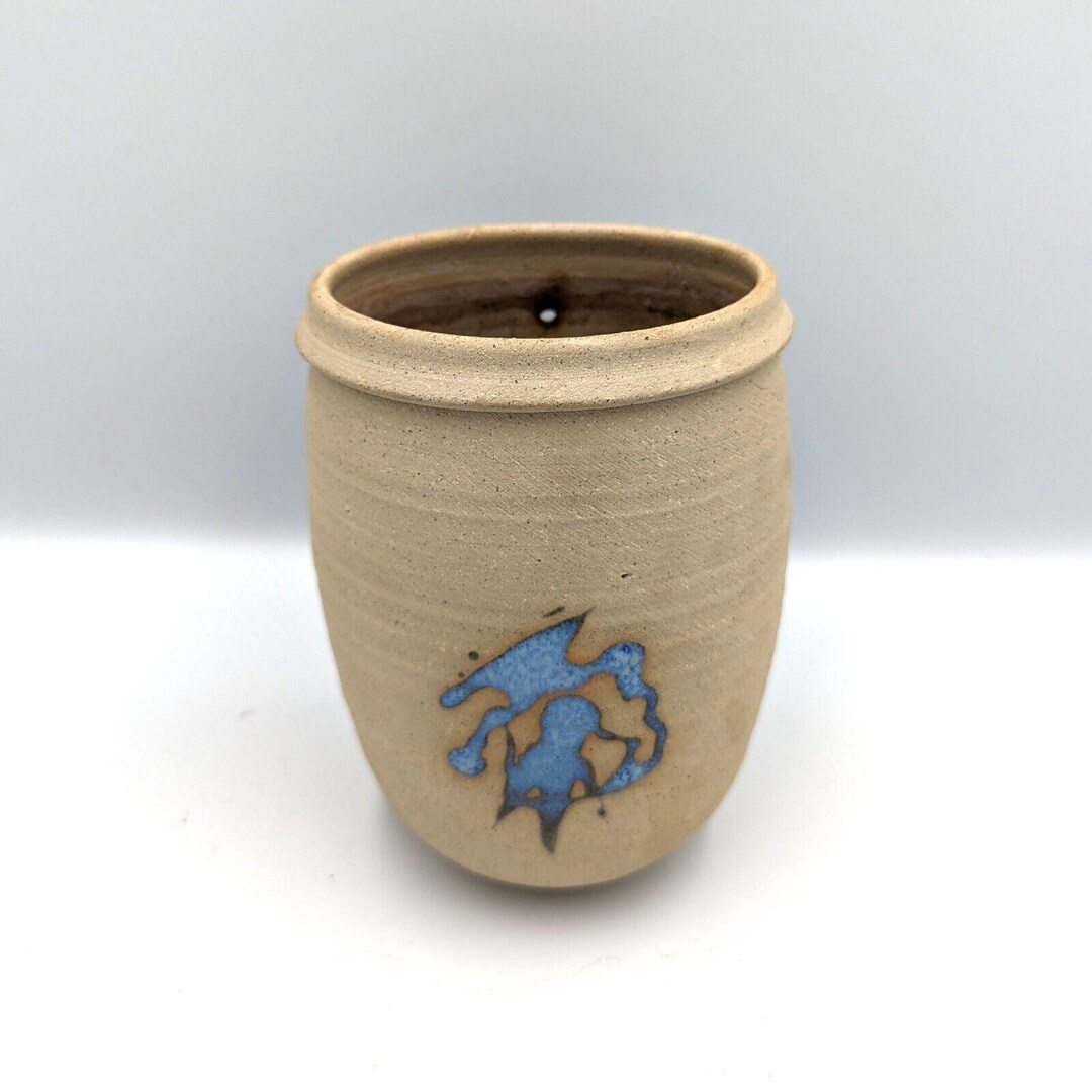 Handmade Sandstone Pottery Southwestern Wall Pocket Vase Basket ...