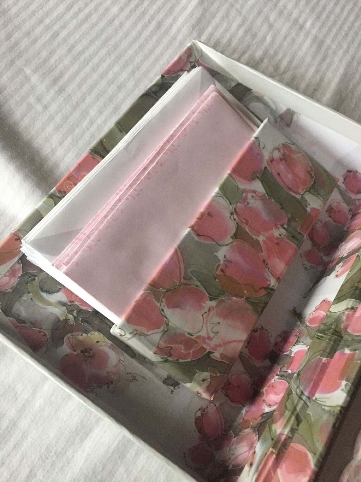 Pretty Floral Roses Card Stock Envelopes Paper Gift Set - Etsy