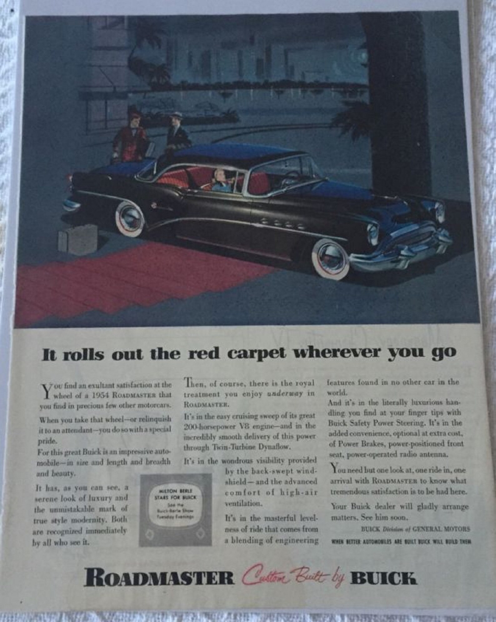 Vintage 1954 Buick Roadmaster Magazine Advertisement Sealed - Etsy