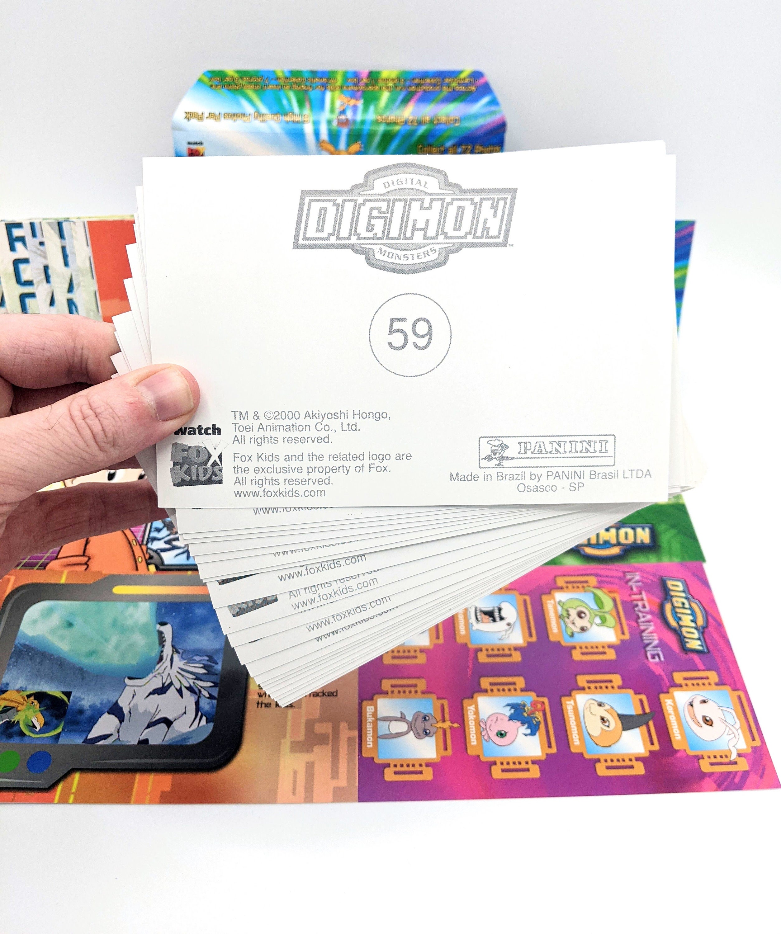 Vintage Digimon Panini Photo Cards COMPLETE Full Deck Set of 72 Cards ...