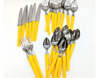 Yellow Flatware - Etsy