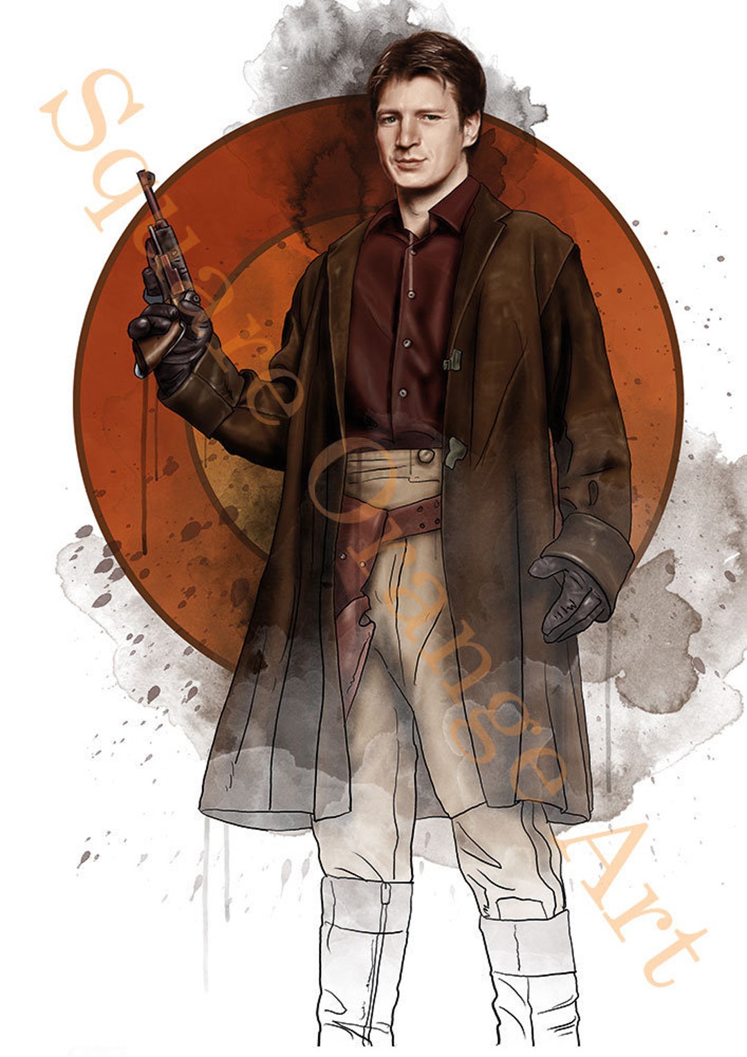 Firefly Mal Inspired Splash Art A4 Print - Etsy