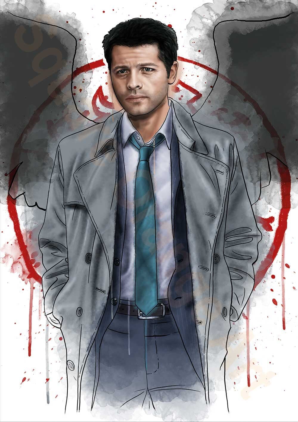 Castiel Angel Drawing