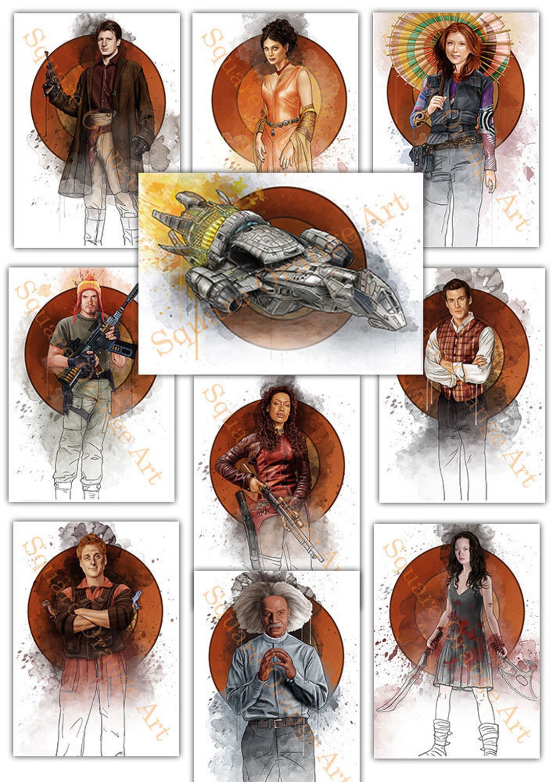Firefly Inspired Splash Art A4 10 Print Set - Etsy