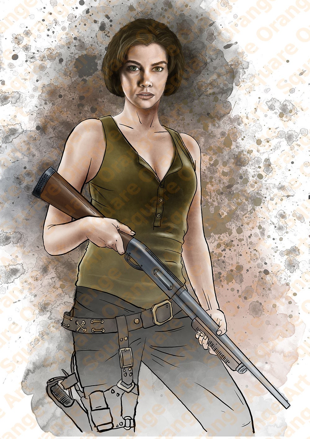 Maggie Rhee Lauren Cohan Walking Dead Inspired A4 Horror - Etsy