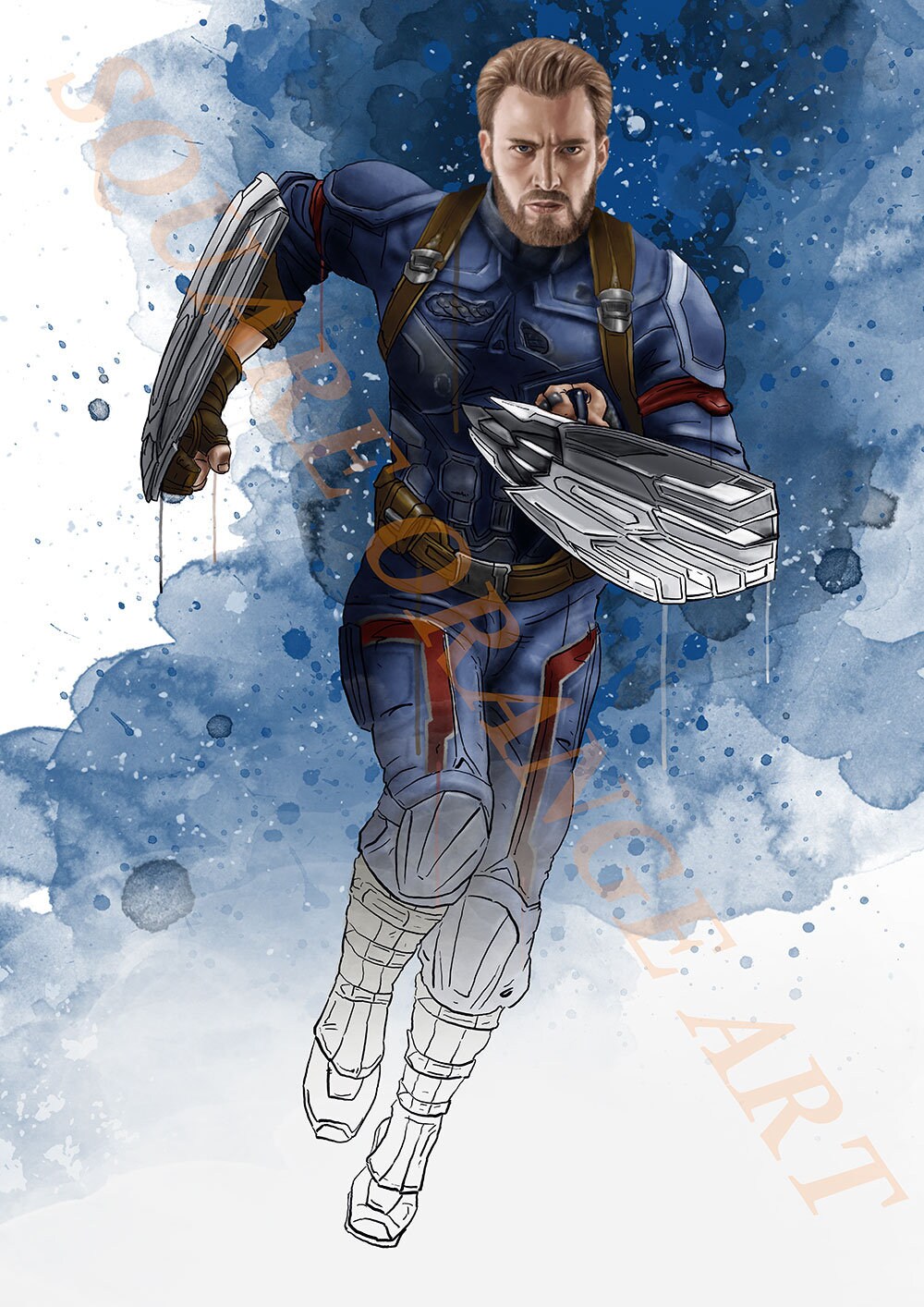 Judge Dredd Angry Policeman Inspired A4 Original Splash Style | Etsy