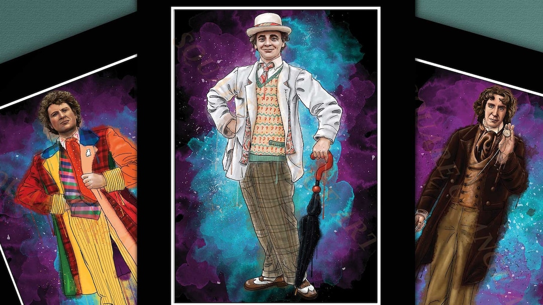 7th Doctor Sylvester Mccoy Doctor Who Inspired Portrait Print A4 ...