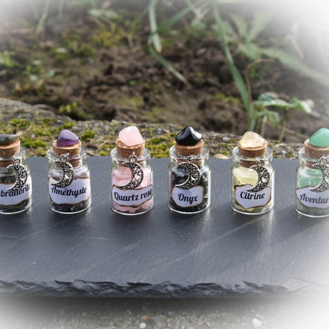 Natural Stone Vials Apothecary Vials Witch Altar Bottles Witch Ritual ...