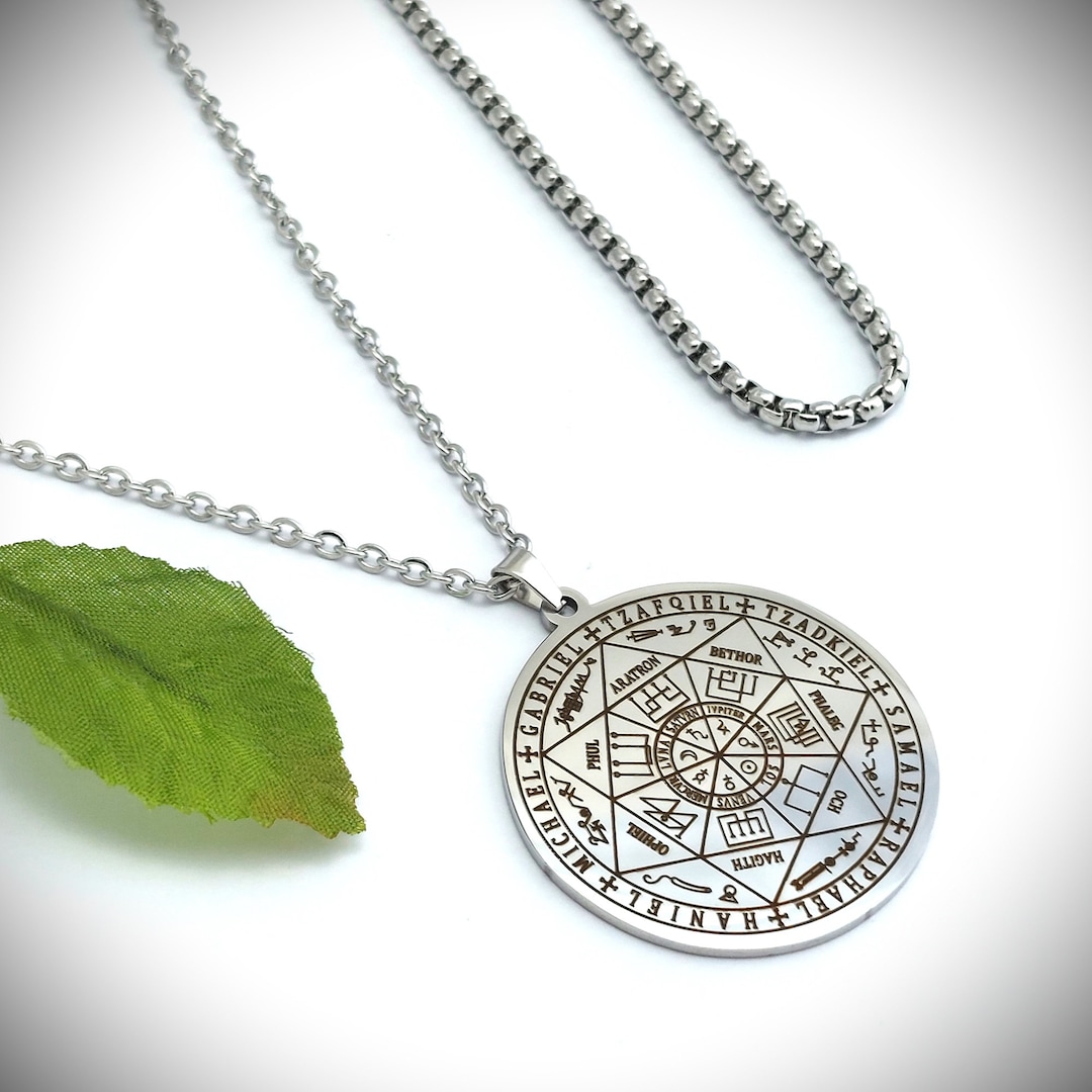 Seven Archangels Pendant Necklace, Protection Amulet Necklace, Seal of ...