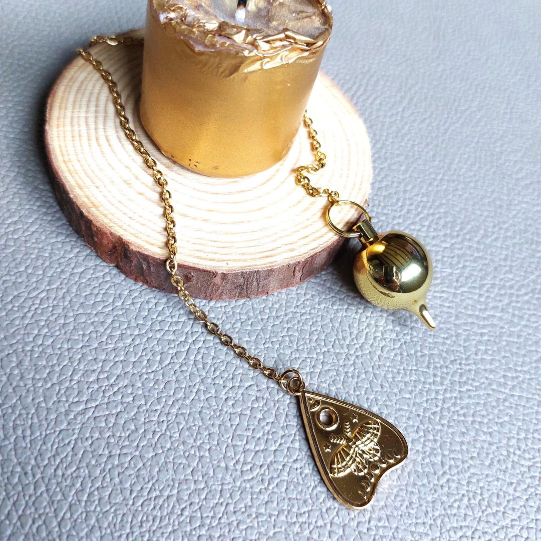 Gold Metal Divinatory Pendulum and Ouija Board - Dowsing Pendulum ...