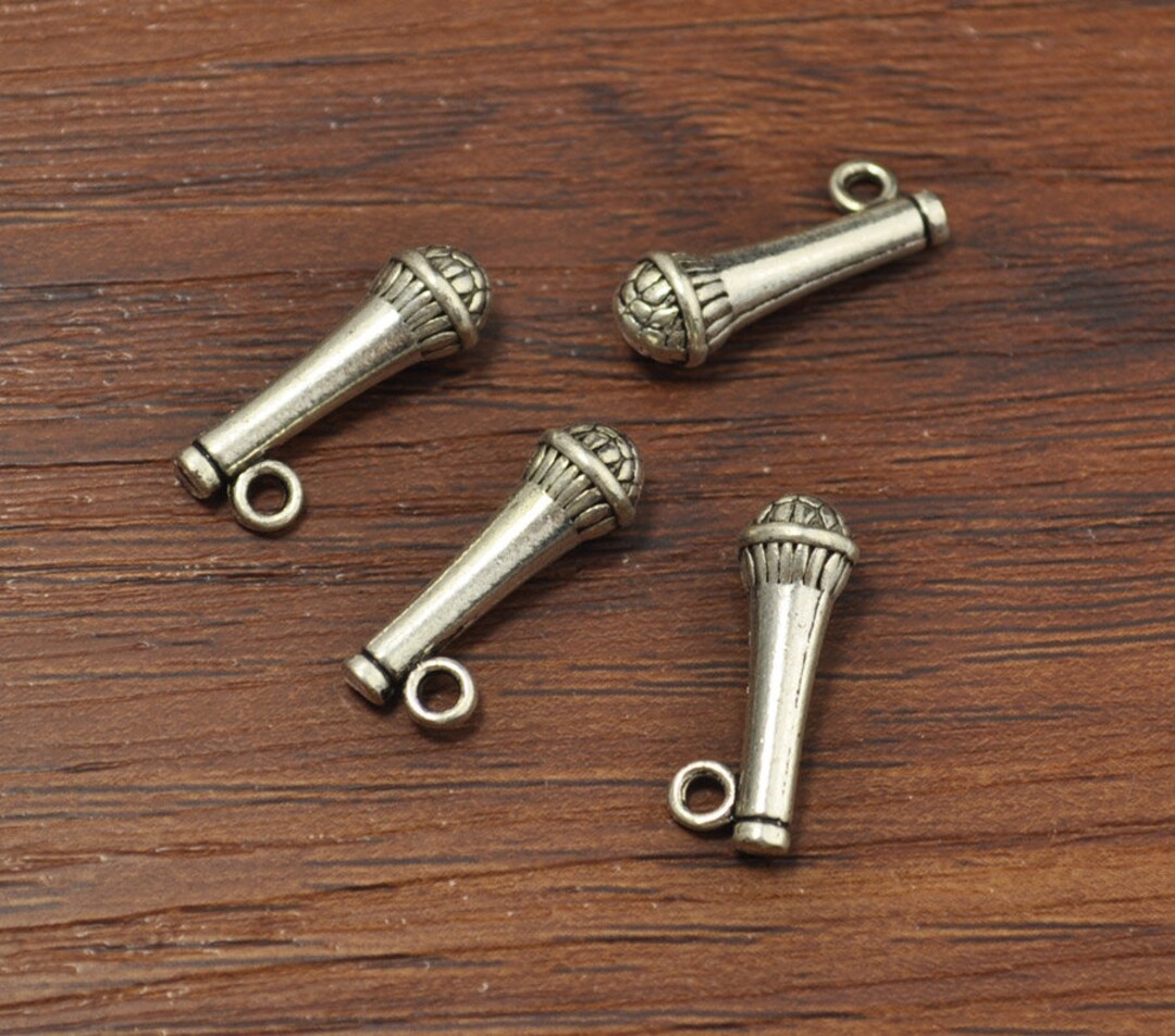 Microphone Charm,music Charm,singer Music Musician 3D Solid Pendant ...