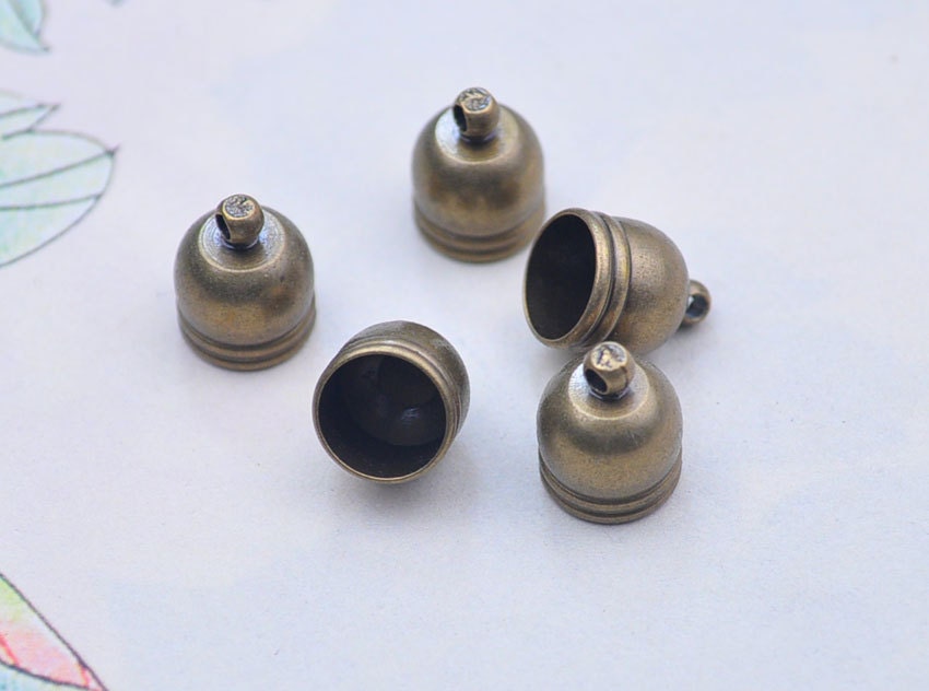 50pcs Top Cap Antique Bronze End Capbrass Cap Top Caps - Etsy UK