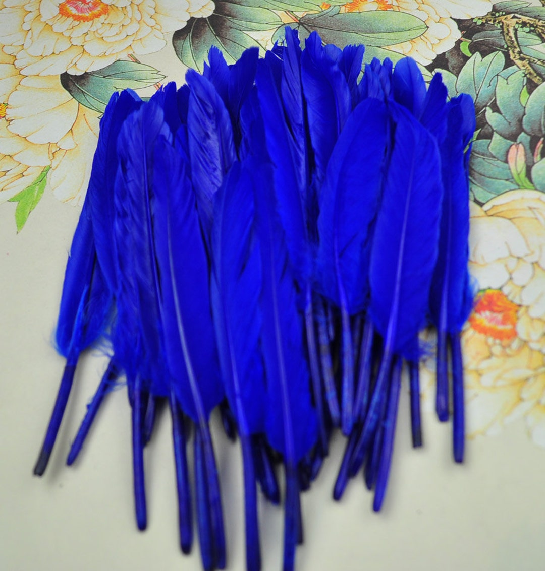 Venta por mayor 50pcs pluma, pluma azul oscuro, pluma, plumas sueltas ...