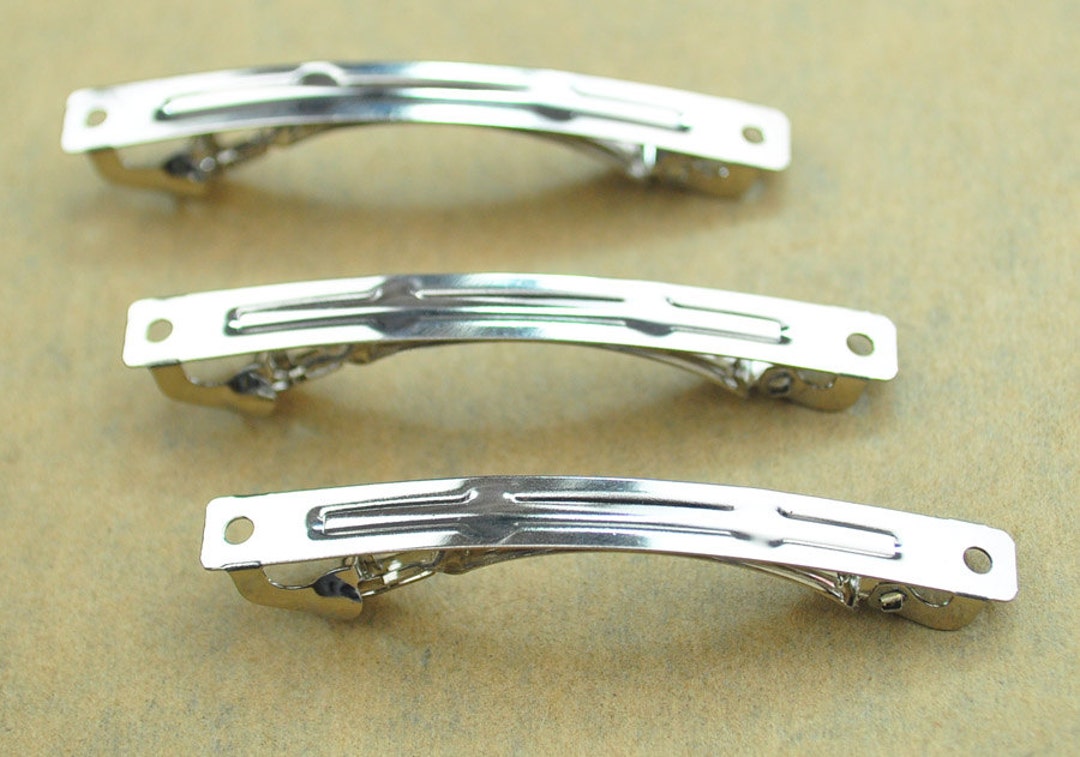 Silver Hair Clips--30pcs Barrette Clips,silver Plated Metal French ...