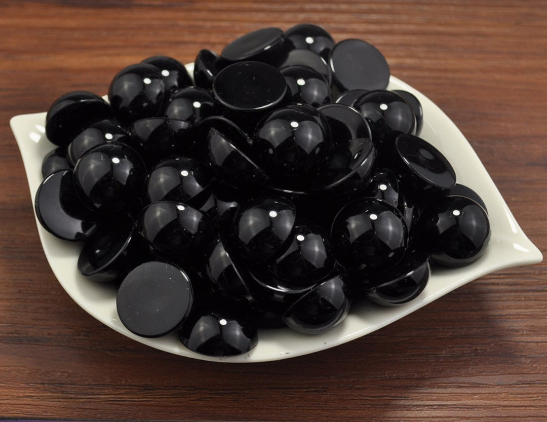 Acrylic Rhinestone-round Flat Back Black Rhinestones for Embellishment ...