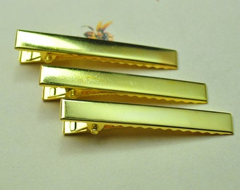 Hair Clipgold Hair Clips100pcs 41x7mm Gold Flat Metal Hair - Etsy