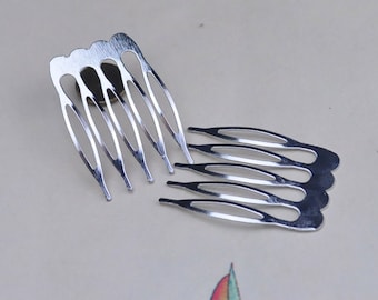 Antique Bronze Metal Comb 10pcs Metal Hair Combs 14 Teeth - Etsy