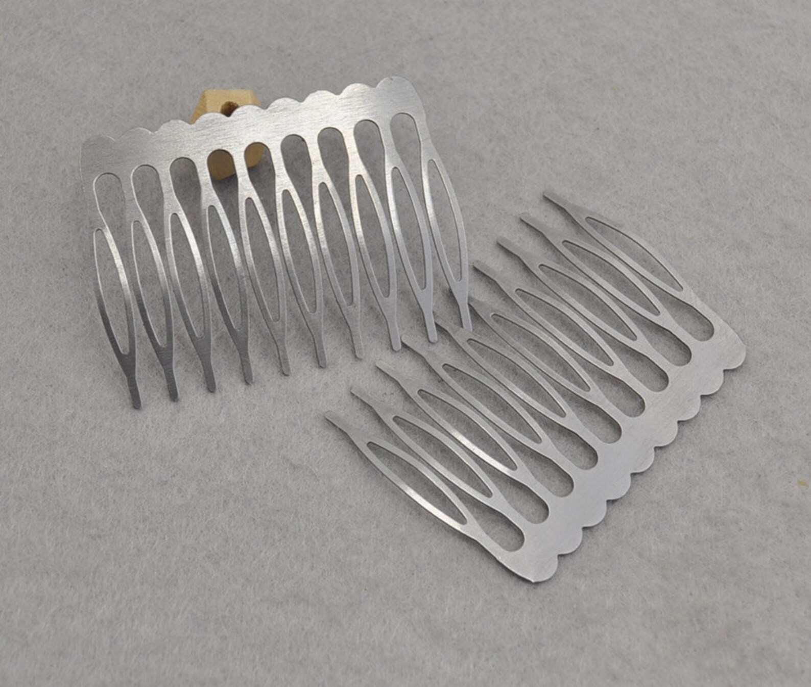 Silver Gray Metal Comb 10pcs Metal Hair Combs 10 - Etsy