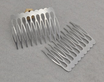 Antique Bronze Metal Comb 10pcs Metal Hair Combs 14 Teeth | Etsy