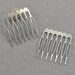 Silver Gray Metal Comb 10pcs Metal Hair Combs 7 Teeth 37x40mm - Etsy