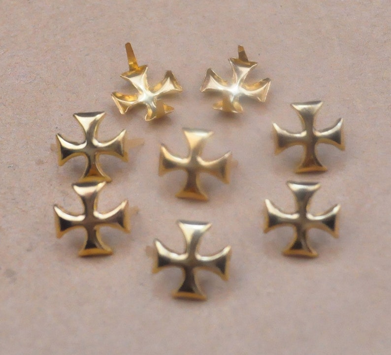 Metal Punk Cross Rivet50pcs 12x12mm Copper Studs/rivet With - Etsy