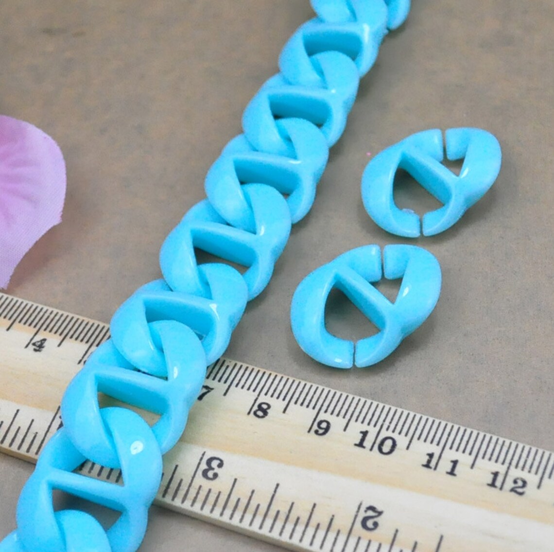 5ft Plastic Chain Linklight Blue Open Chain Connectorscurb - Etsy