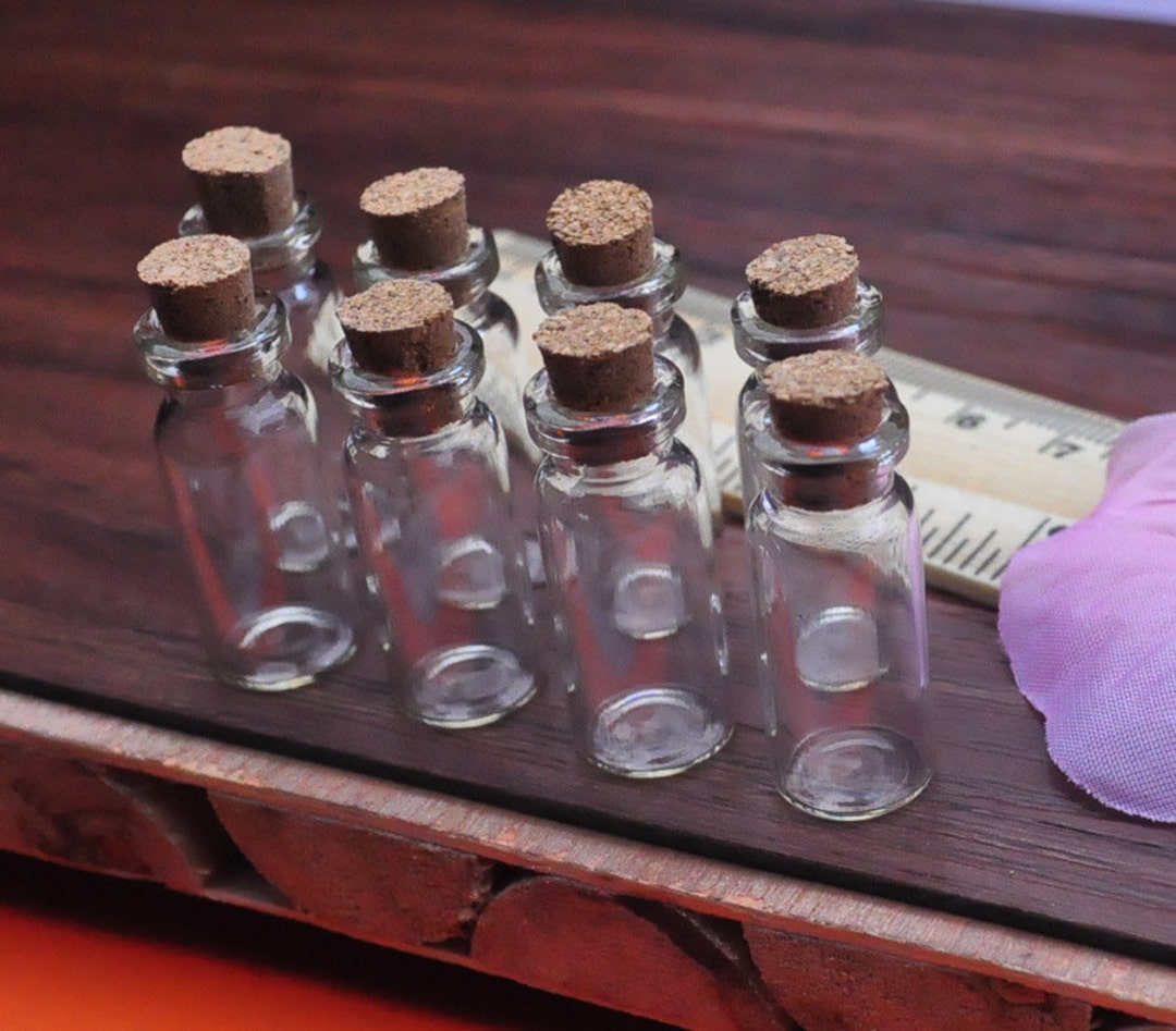 Mini Glass Bottle for Diy--10pcs Small Glass Bottle With Corks 32x13mm ...