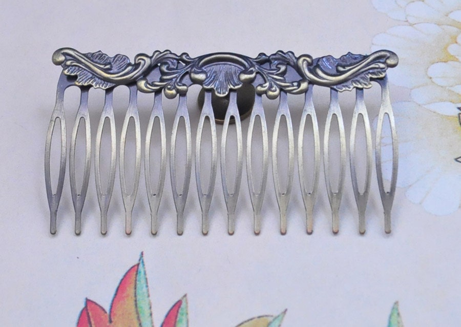 Antique Bronze Metal Comb 10pcs Metal Hair Combs 14 Teeth - Etsy