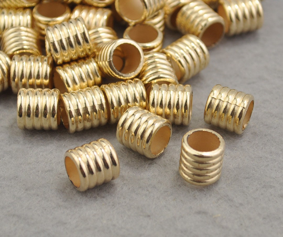 Tube Beads,gold Charm Holder Spacer Bail Link,ccb Material Spacer Bead ...