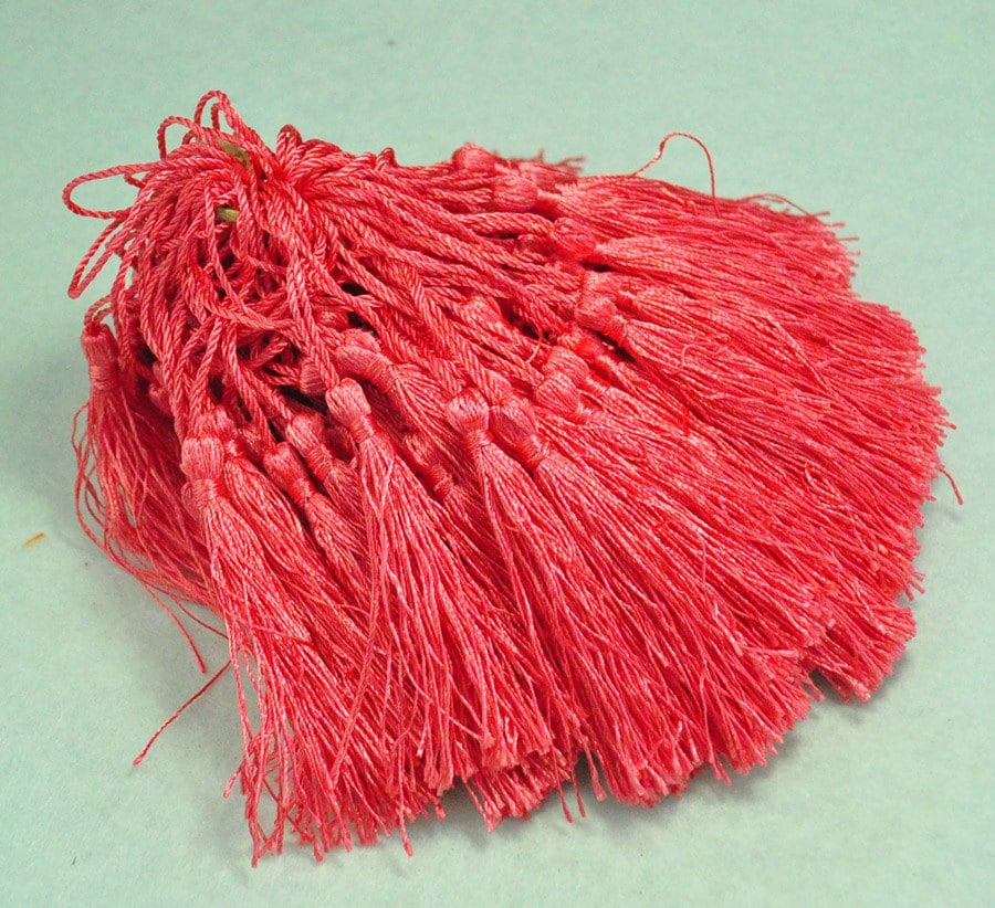 Watermelon Red Mini Silk Tassels,75mm(2.95''inch) Handmade Tassel ...