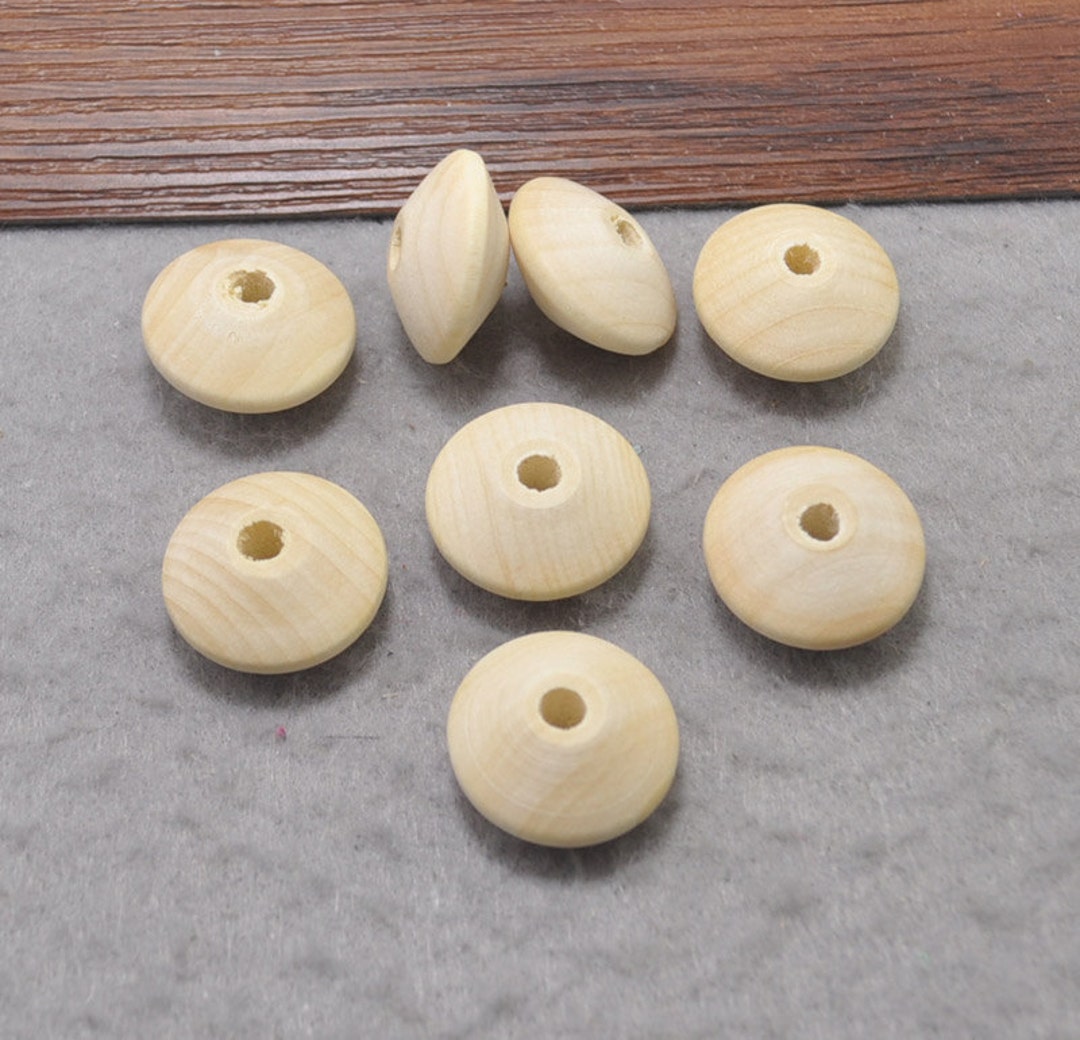 40pcs Wooden Beads,natural Double Cone Wooden Beads 23mm X 12mm ...