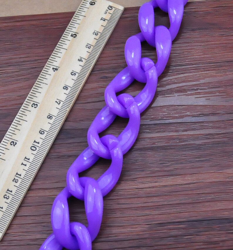 50pcs Plastic Chain Links21x30mm Purple Chunky Chain - Etsy