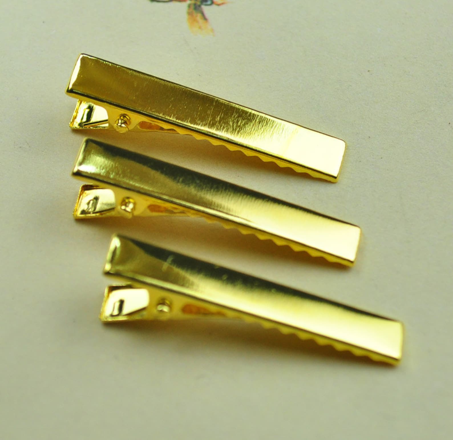 30pcs Metal Hair Clips41x7mm Gold Plated Flat Metal - Etsy