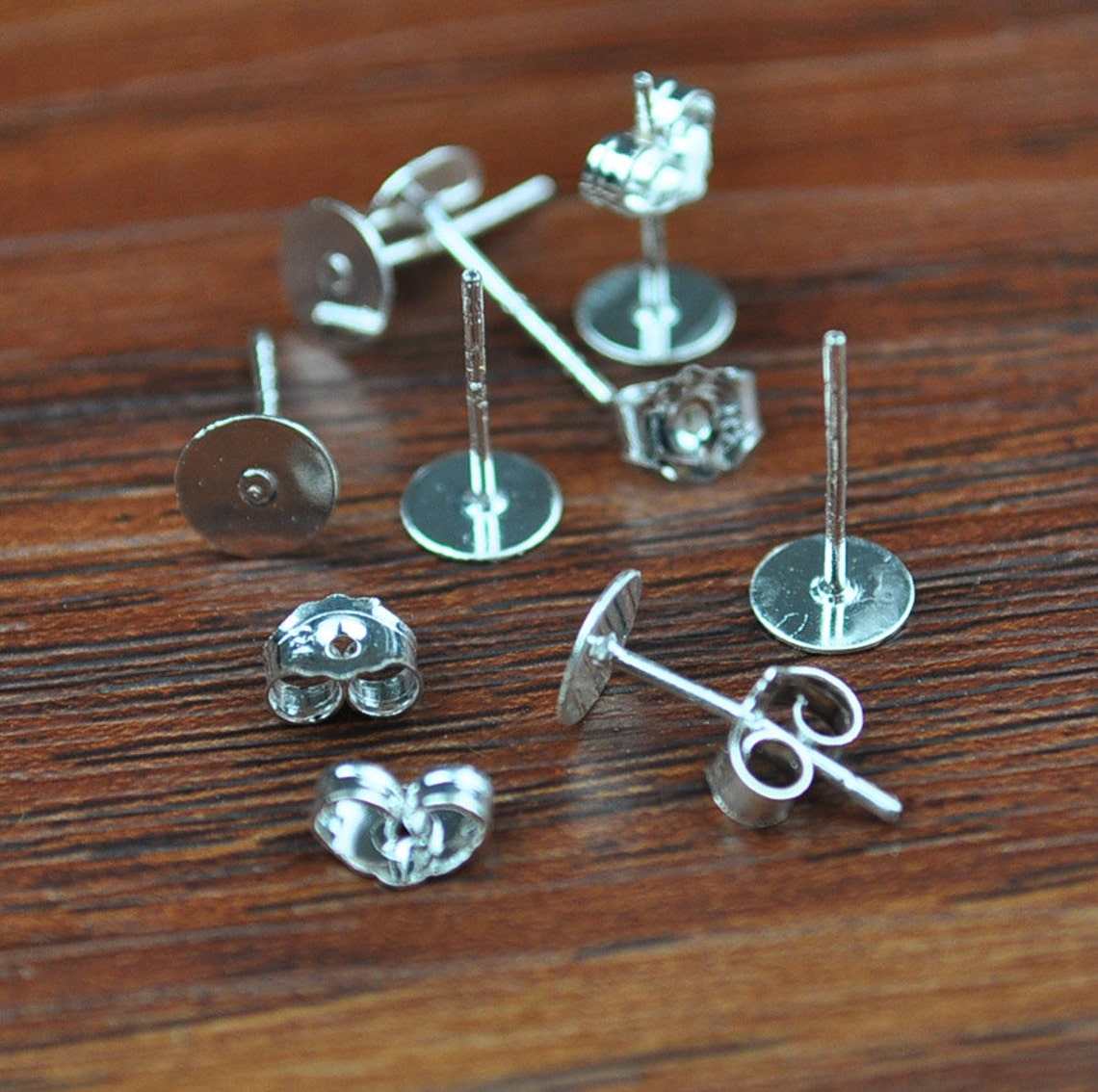 925 Sterling Silver Earring Post 50 Pairs 6mm 925 Sterling Silver ...