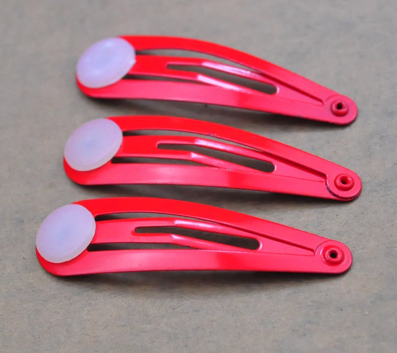 Blank Barrette Snap Clip60pcs Red Hair Snap Clip With Flat | Etsy