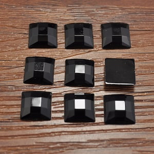 Square Rhinestone,acrylic Rhinestone-10mm Square Faceted Flat Back ...