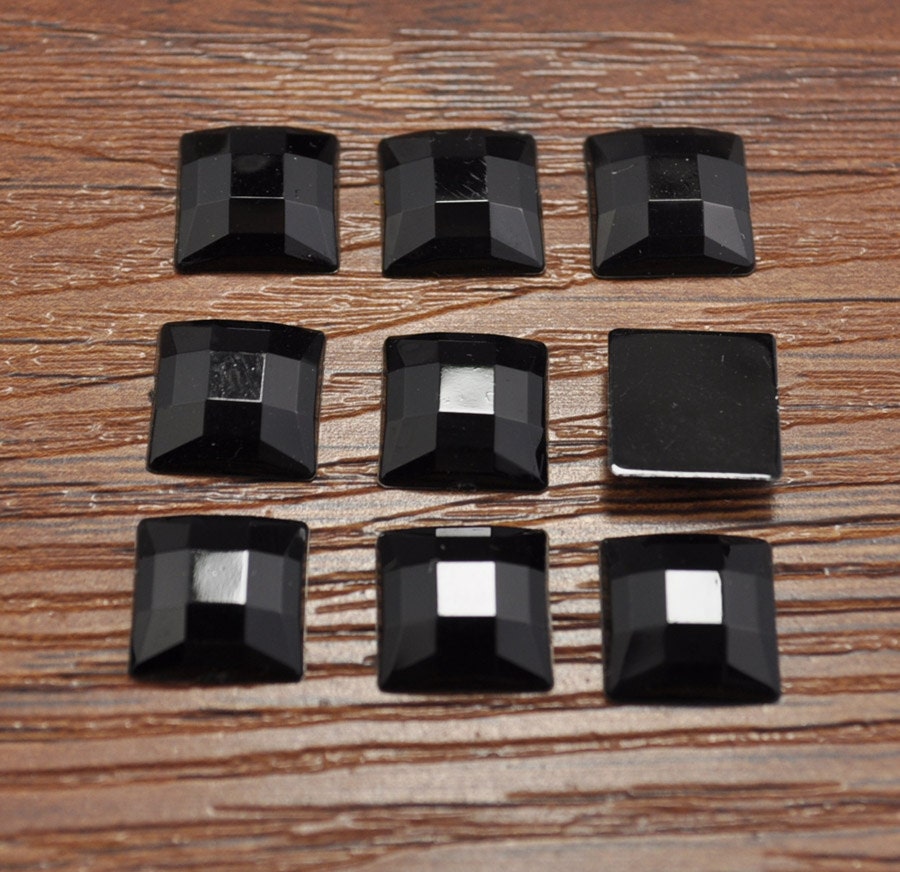 Square Rhinestoneacrylic Rhinestone-10mm Square Faceted Flat | Etsy