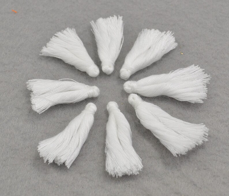 White Cotton Tassels30mm1.18''inch Handmade Tassel | Etsy
