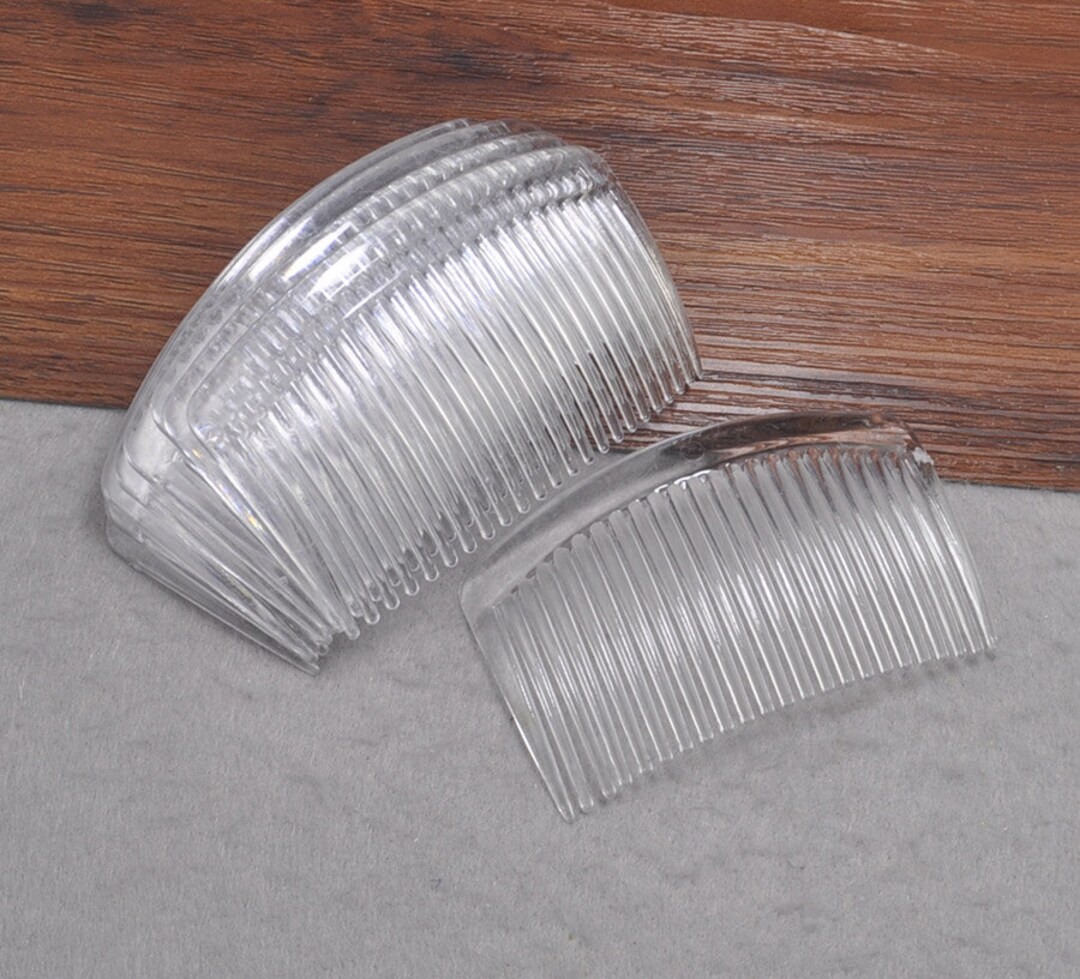 20pcs Plastic Combs(23 Teeth),transparent Combs 84x50mm- DIY - Wedding ...
