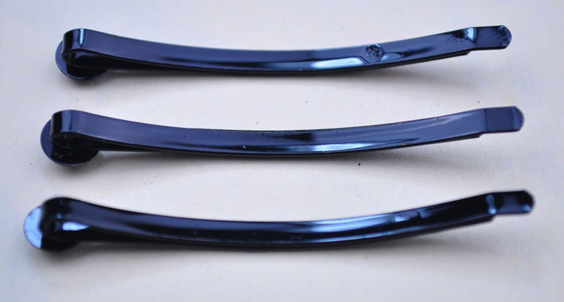 50pcs Cute 60mm Black Hair Clips With 8mm Round - Etsy