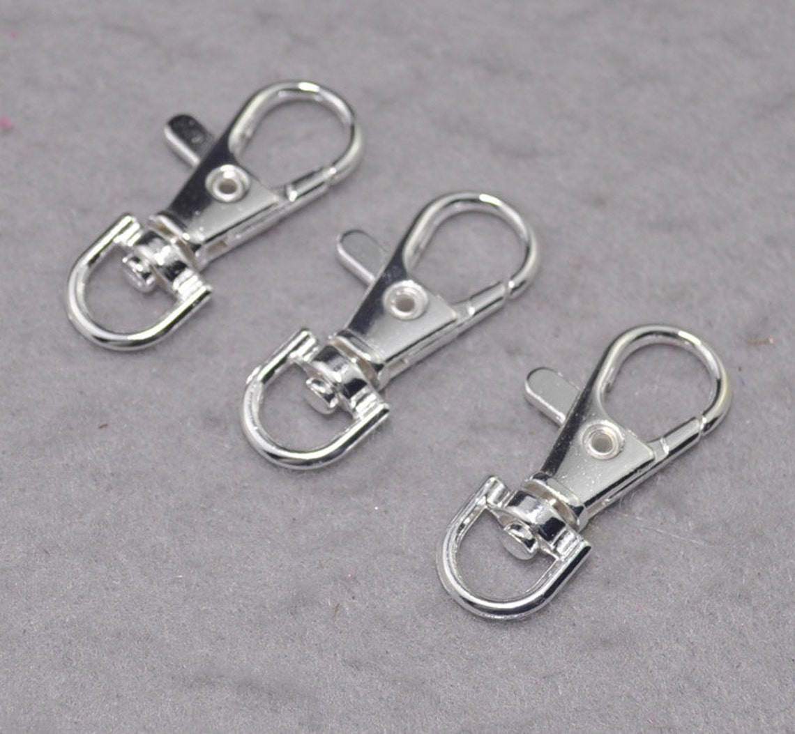 20pcs Large Silver Keychain Clasps-keychain Connector Metal - Etsy