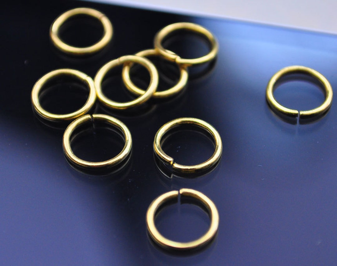 200 Pcs Gold Plated Jumpring Loop Antique Metal Rings 8mm - Etsy