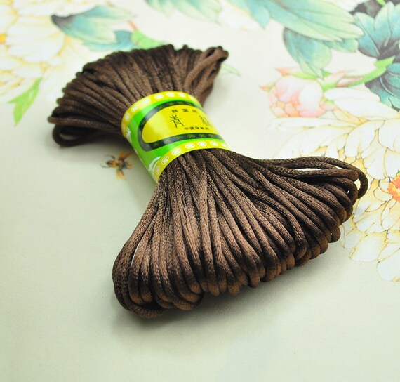 20 Yards2mm Satin Cord Brown Satin Rattail Cord | Etsy